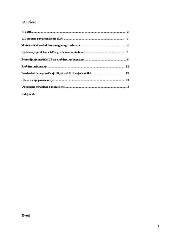 Linearno Programiranje | PDF