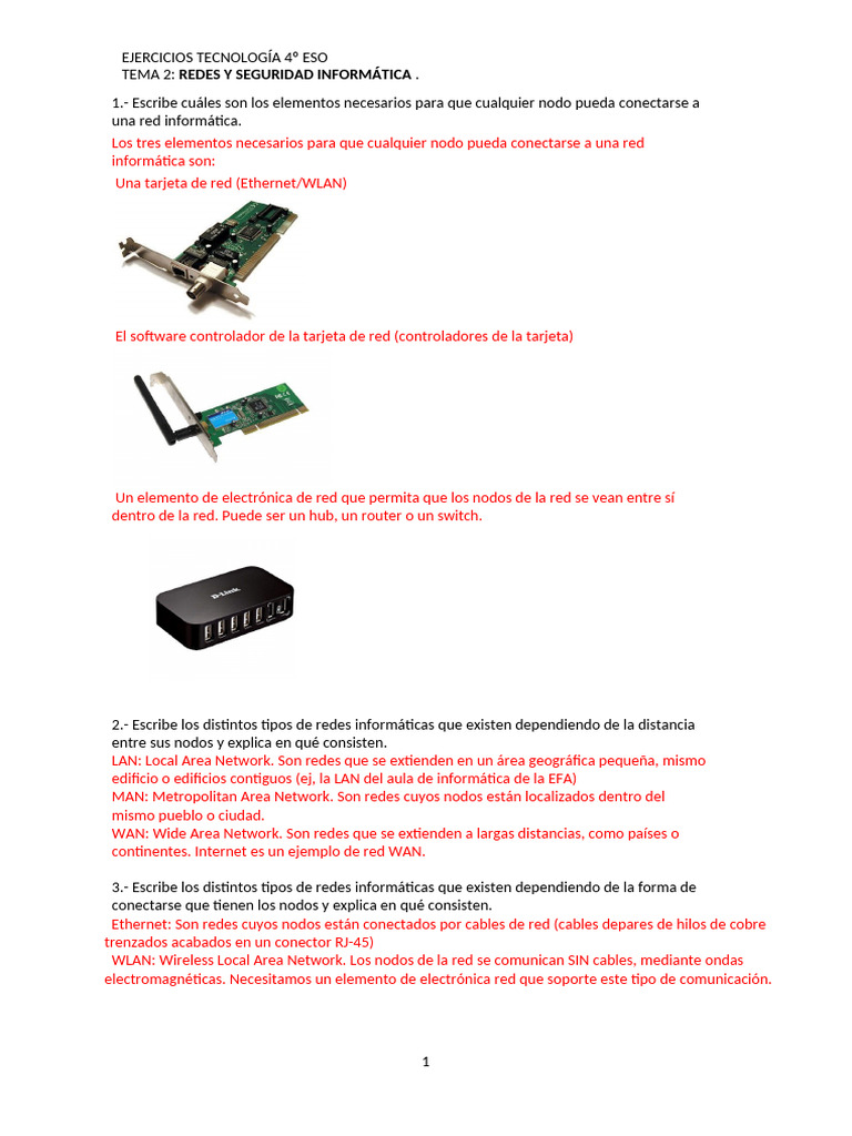 Ejercicios Redes | PDF | Dirección IP | Red de computadoras