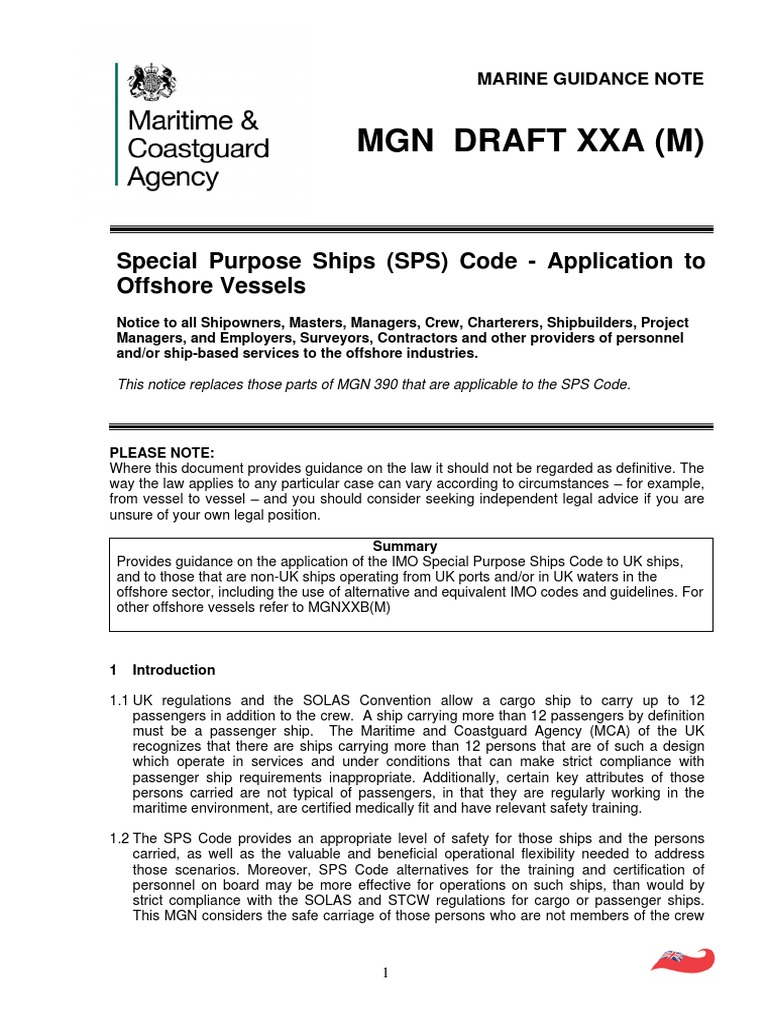 Sps Code MGN | PDF | Ships | Occupational Safety And Health