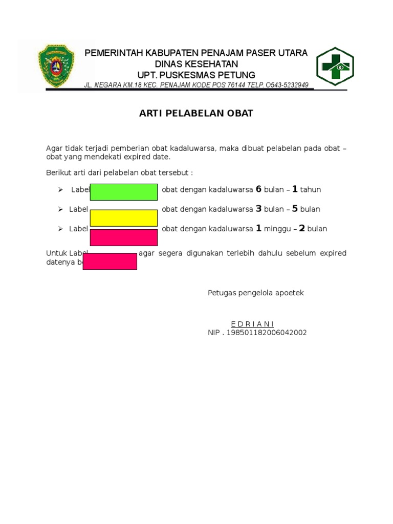 Arti Pelabelan Obat | PDF