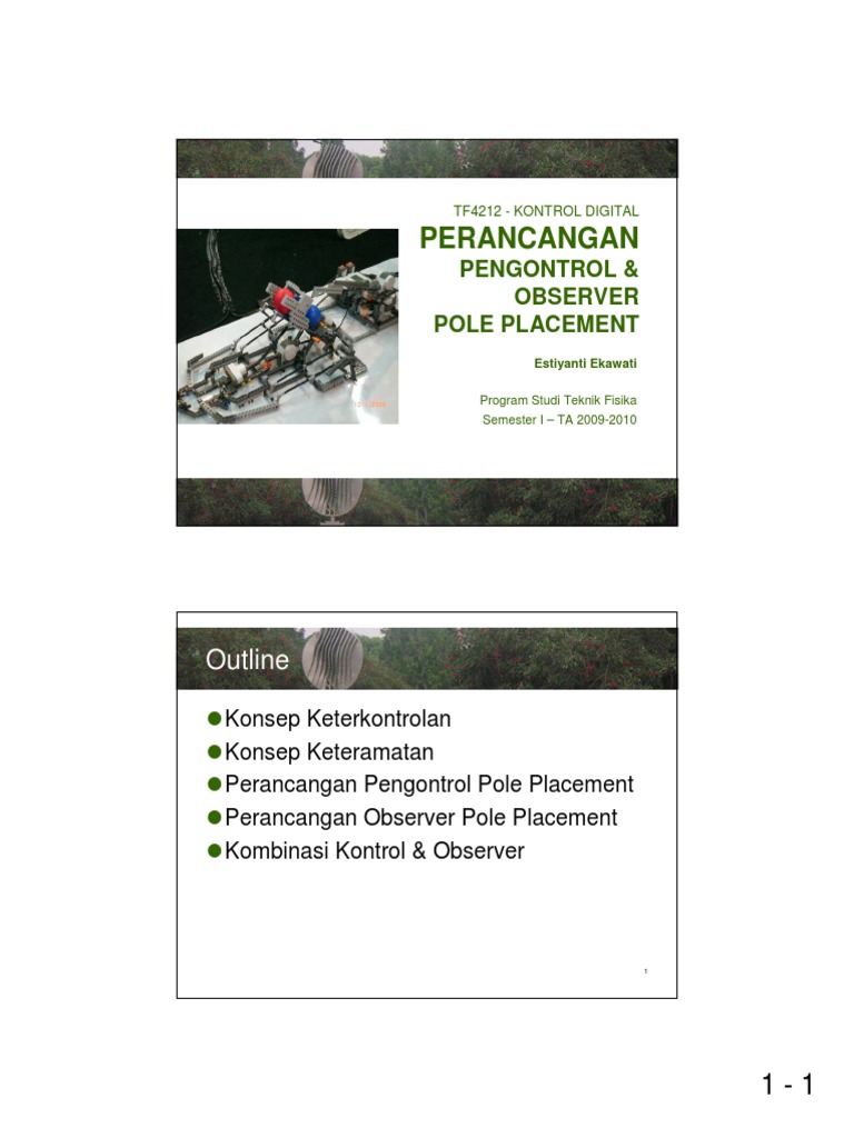K6 Perancangan Pole Placement Observer | PDF