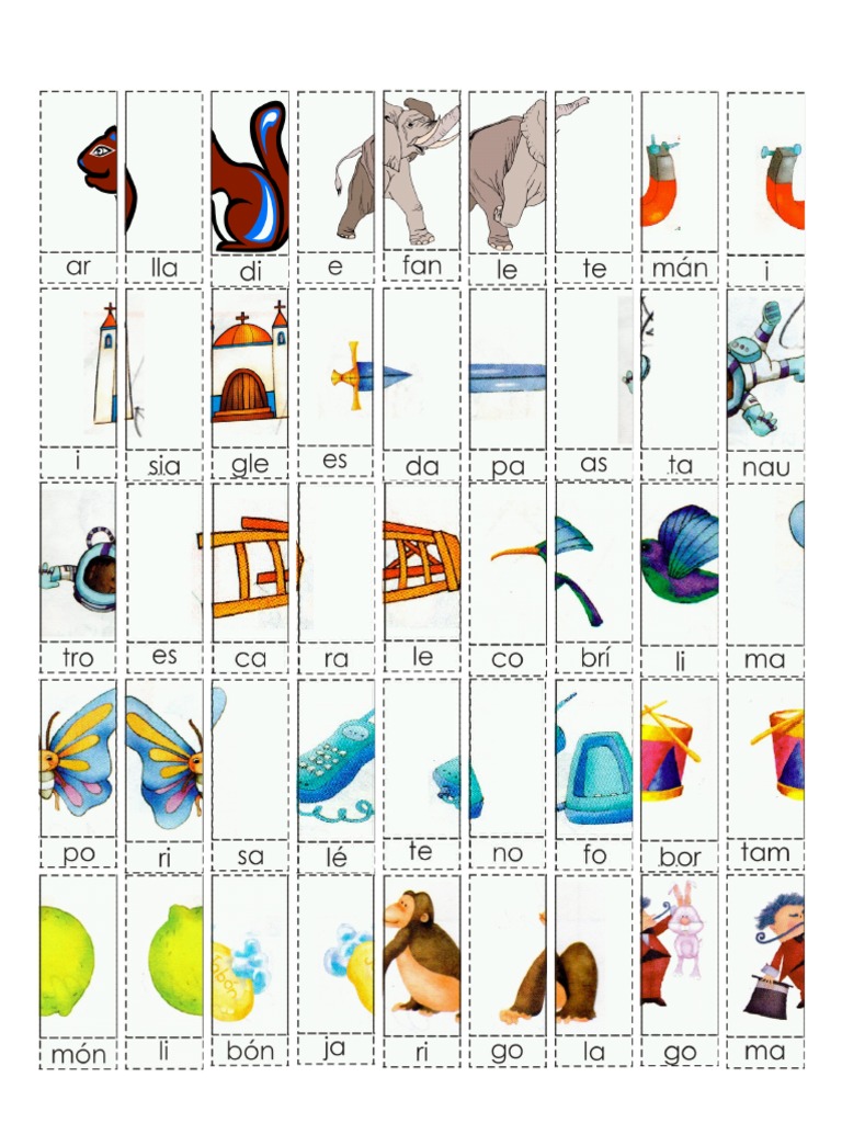 Rompecabezas Varias Sílabas | PDF