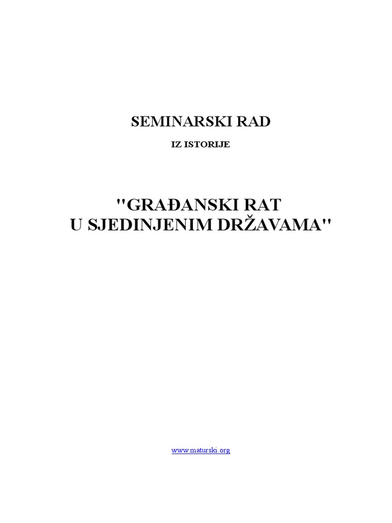 Gradjanski Rat U Americi | PDF