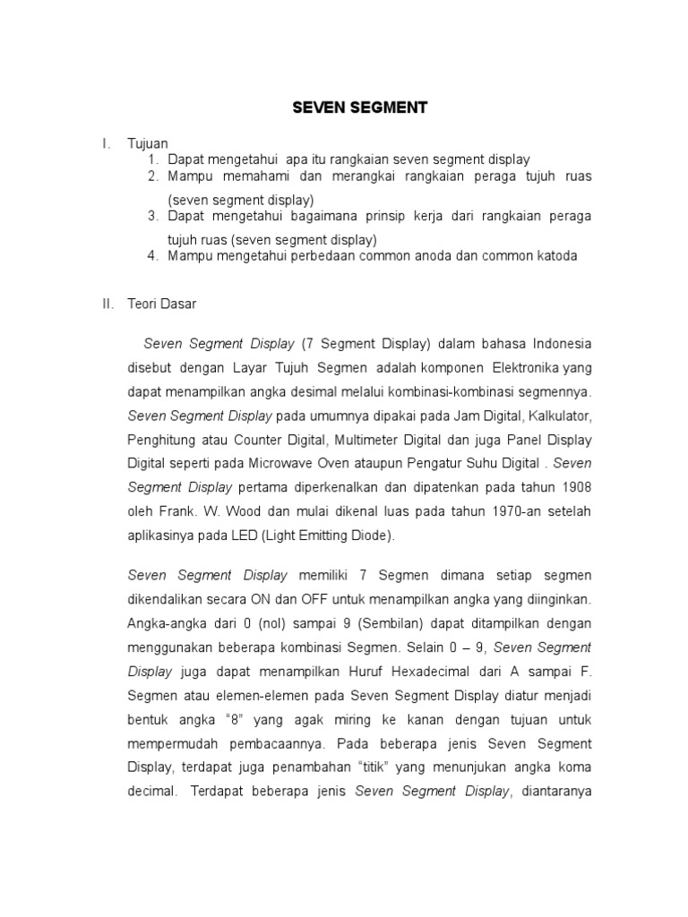 Seven Segment Pdf