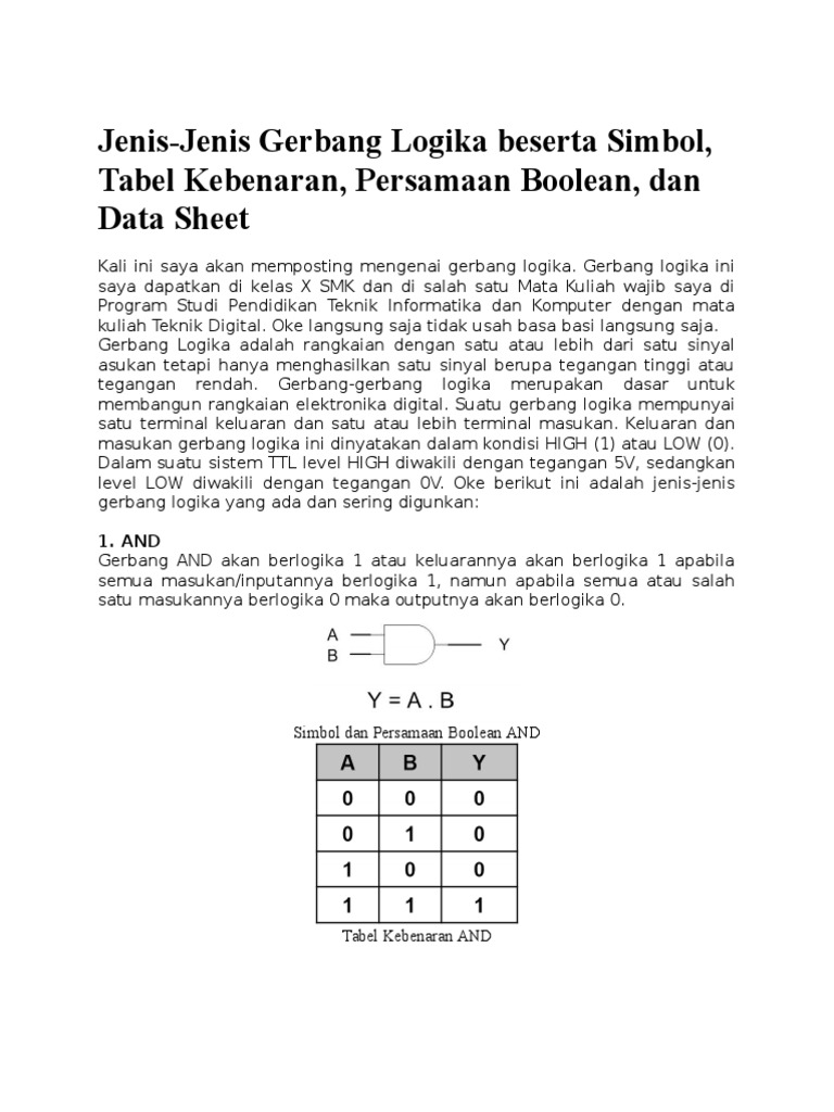 Jenis Rangkaian Logika | PDF