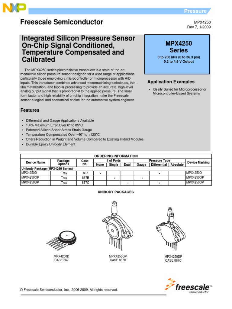 MPX4250 | Sensor | Electronic Circuits