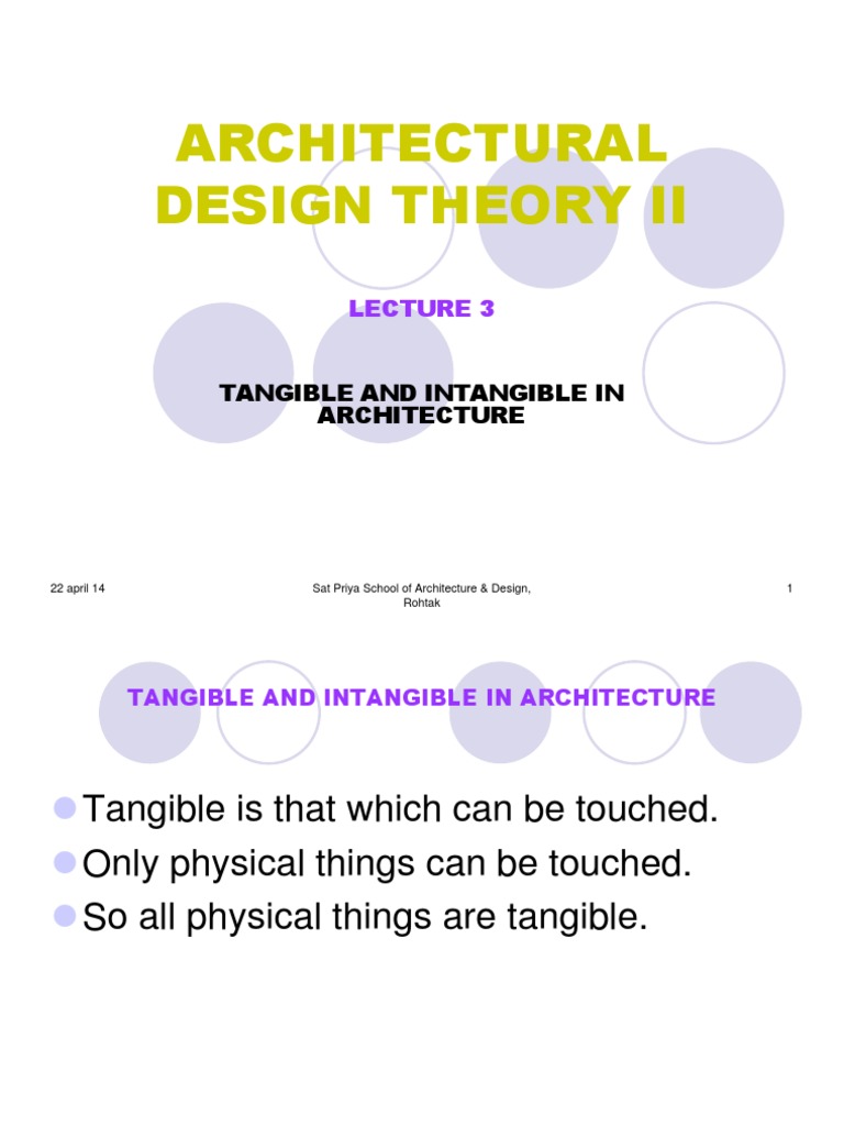Lecture 3 Tangible and Intangible in Architecture | PDF | Metaphysics ...