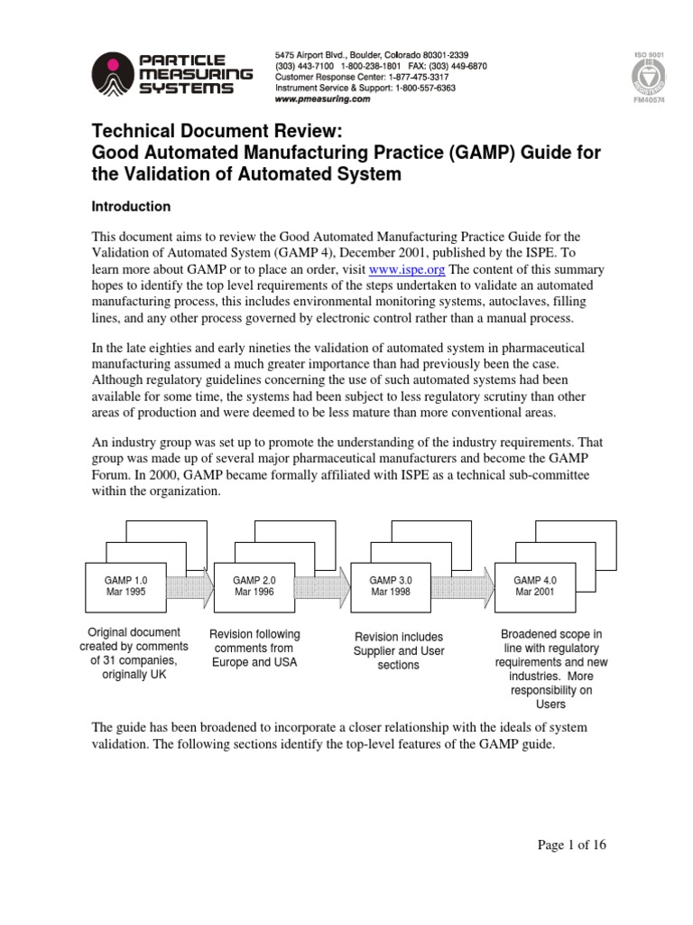 GAMP4 Guide For The Validation of Automated Systems | PDF ...