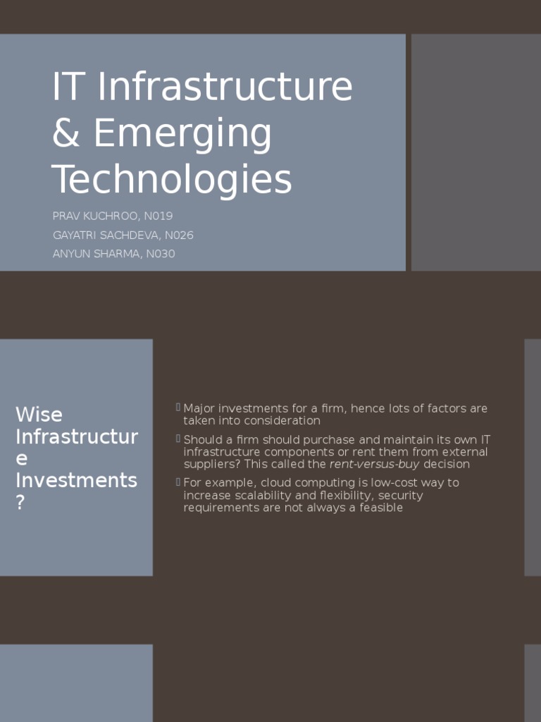 IT Infrastructure & Emerging Technologies | PDF