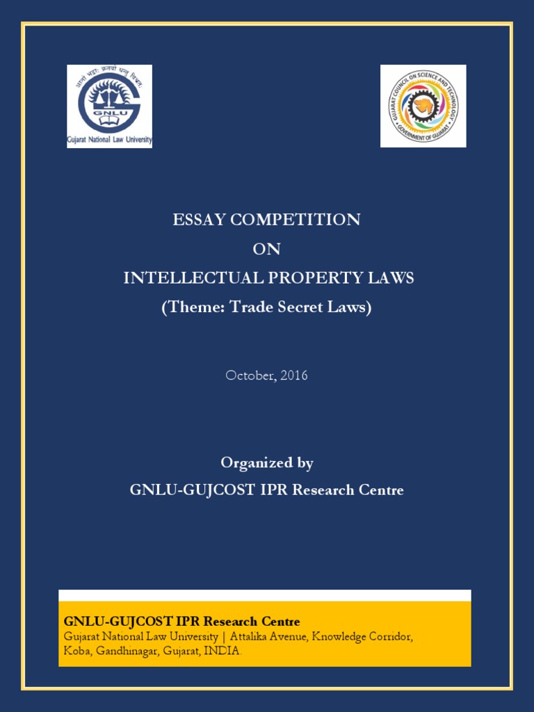 Essay Competition on Trade Secret Laws | PDF | Intellectual Property ...