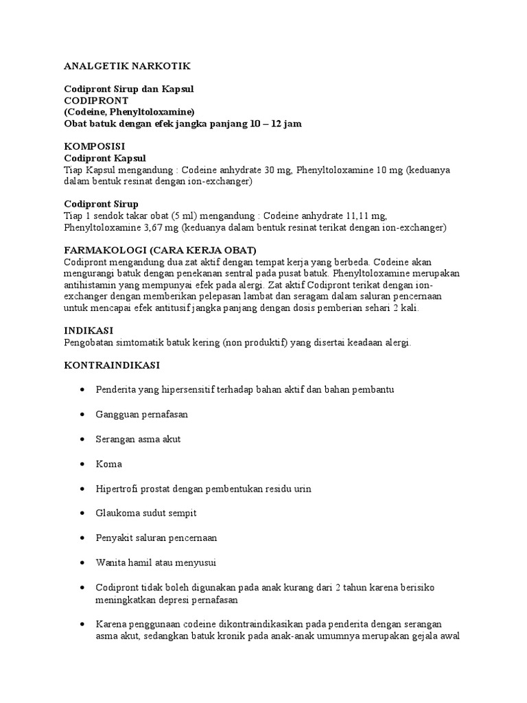Codipront Sirup Dan Kapsul | PDF | Pengembangan Diri | Sains & Matematika