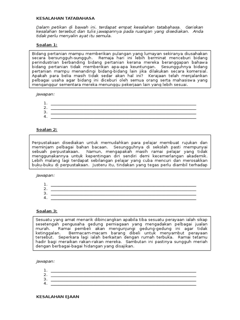 Bahasa Malaysia Revision Pt3 2015 | PDF | Karier & Perkembangan