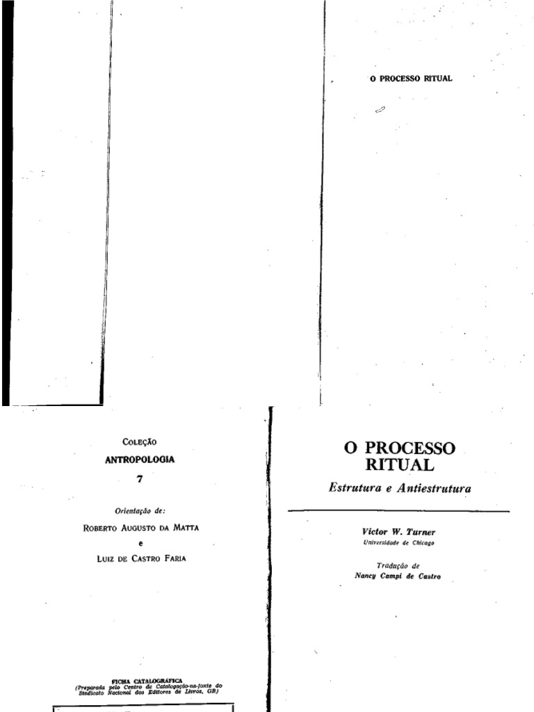 TURNER, Victor. O Processo Ritual, Estrutura e Antiestrutura. | PDF ...