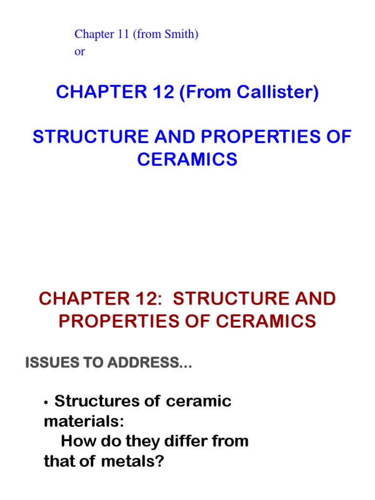 Ceramics | PDF | Ceramics | Ionic Bonding