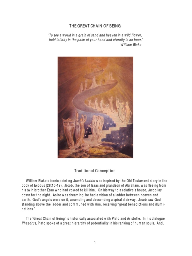 The Great Chain of Being | PDF | Consciousness | Human