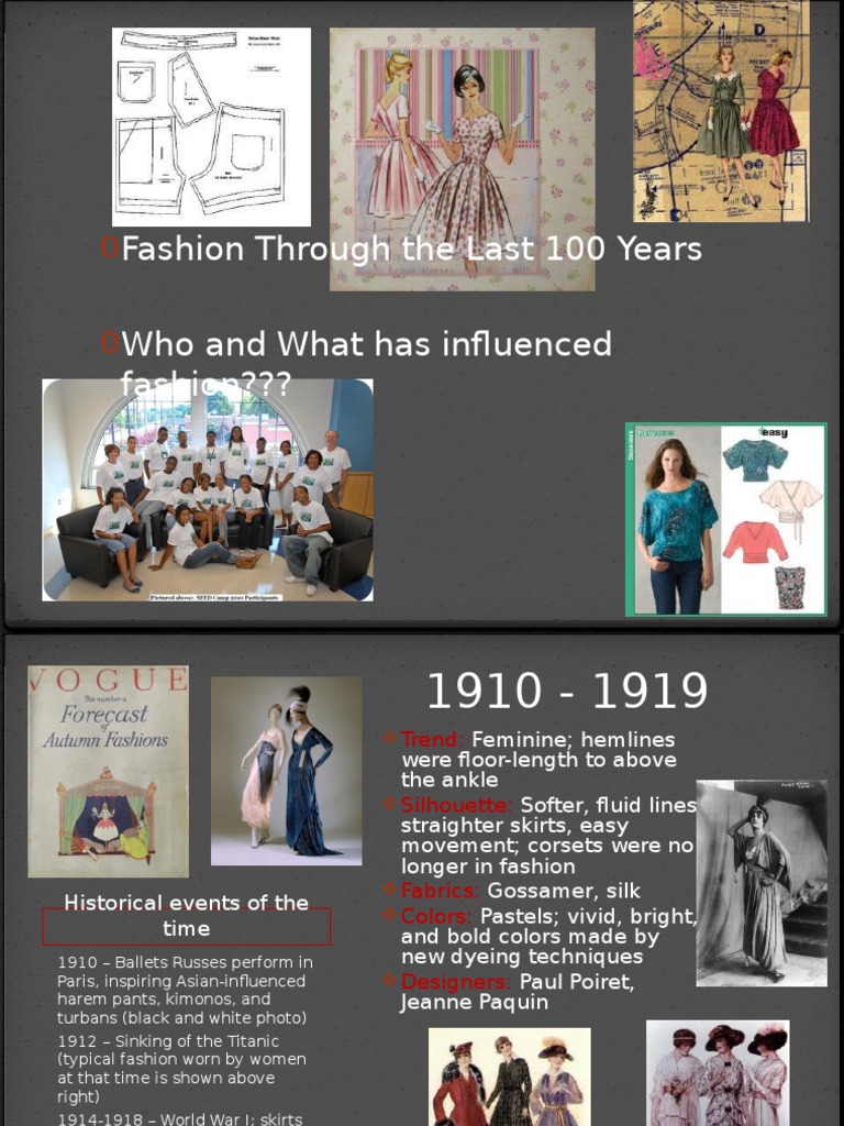 Fashion Through The Decades Powerpoint | PDF | Skirt | Fashion