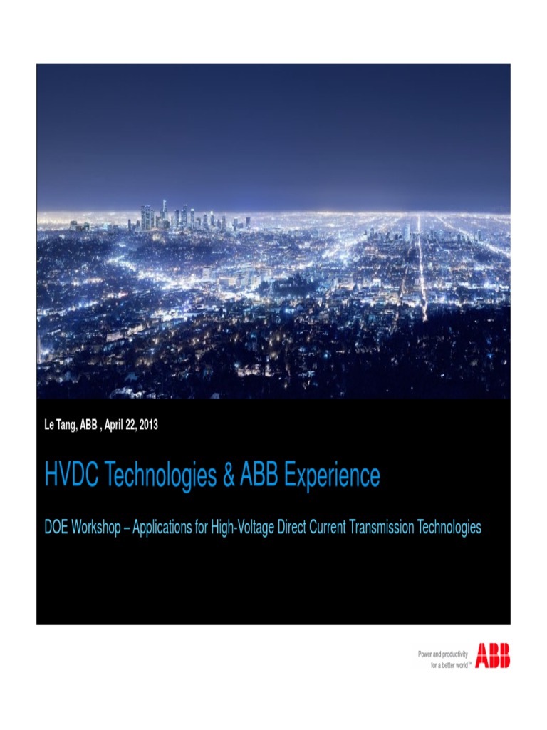 HVDC Abb | PDF | High Voltage Direct Current | Electric Power Transmission