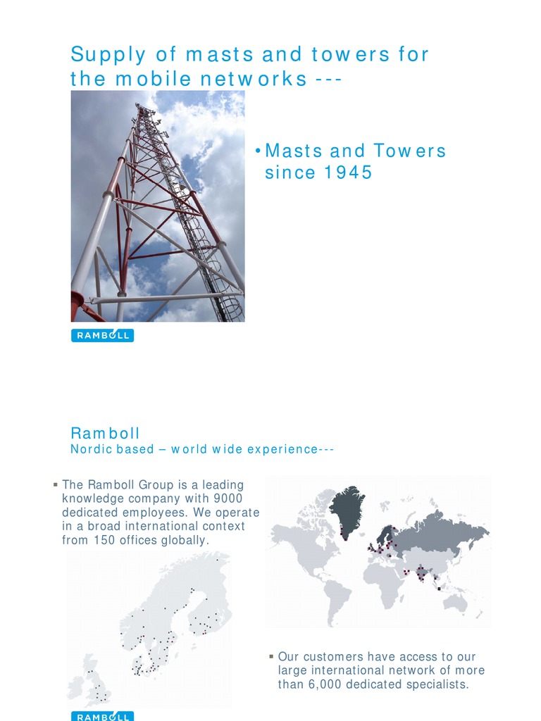 Mobile Network Masts and Towers Solutions | PDF | Cellular Network ...