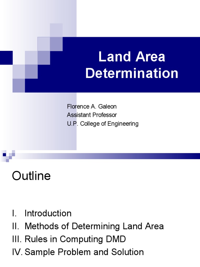 DMD Method For Land Area PDF | PDF | Triangle | Latitude