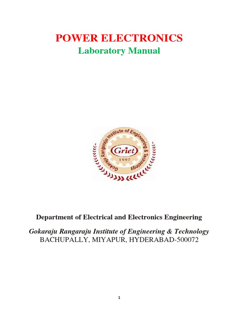 Pel Lab Manual Download Free Pdf Power Electronics Rectifier
