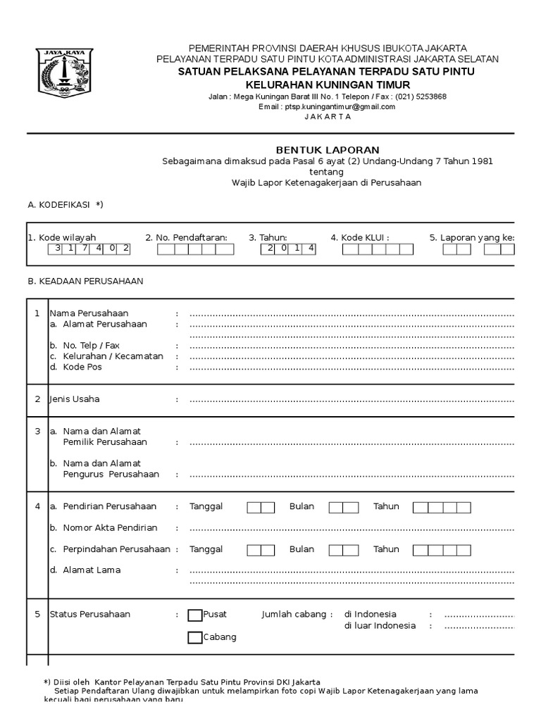 Form WLK Uu No 7 TH 1981 | PDF