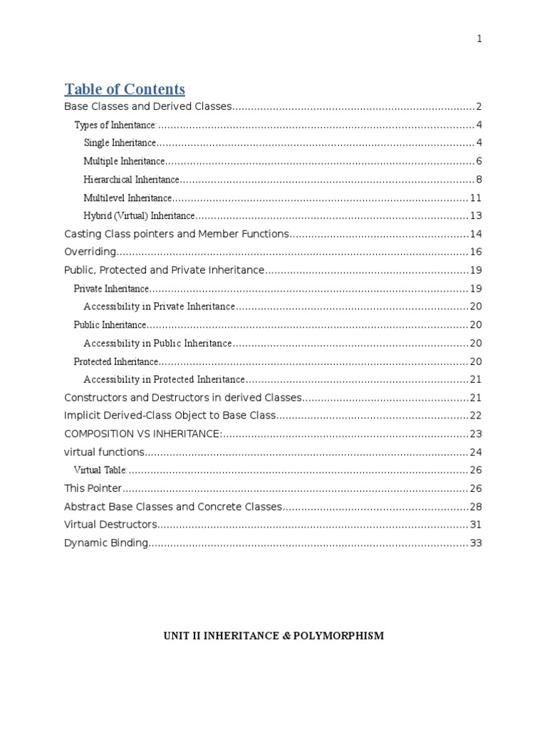 Unit Ii Inheritance And Polymorphism Pdf Inheritance Object Oriented 9990