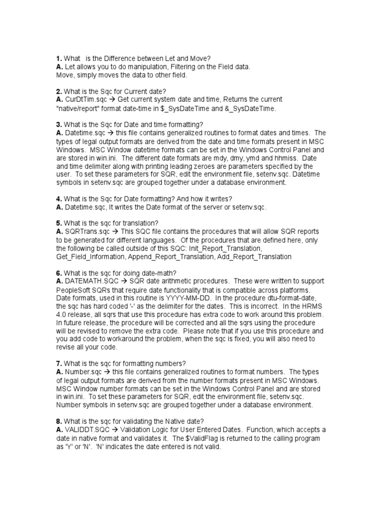 Sqr Faqs C Pdf Parameter Computer Programming Subroutine 