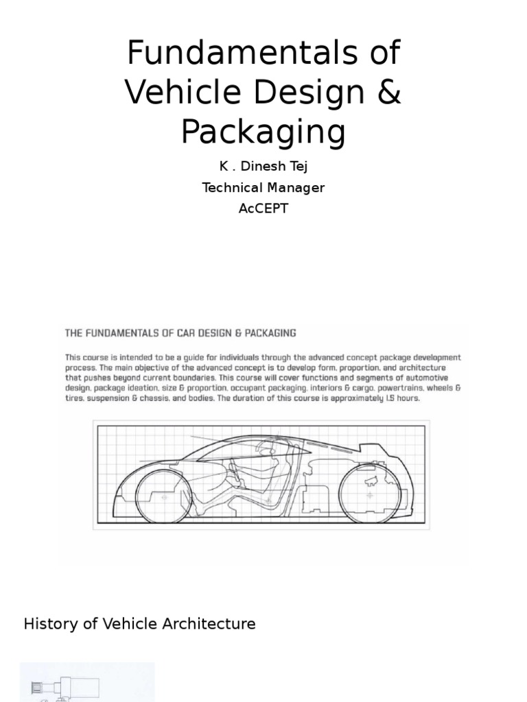 Fundamentals of Vehicle Design & Packaging | PDF