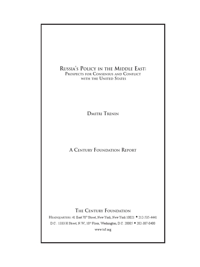 Russian Me Fpolicy | PDF | Iran | International Security