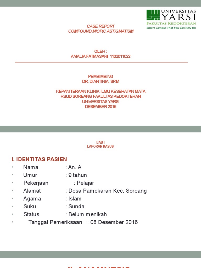 Case Report Miopia Lia | PDF | Pengembangan Diri | Kesehatan Holistik