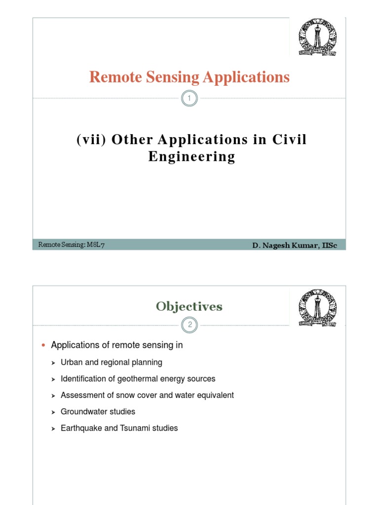 Remote Sensing in Civil Engineering | PDF | Remote Sensing | Physical ...