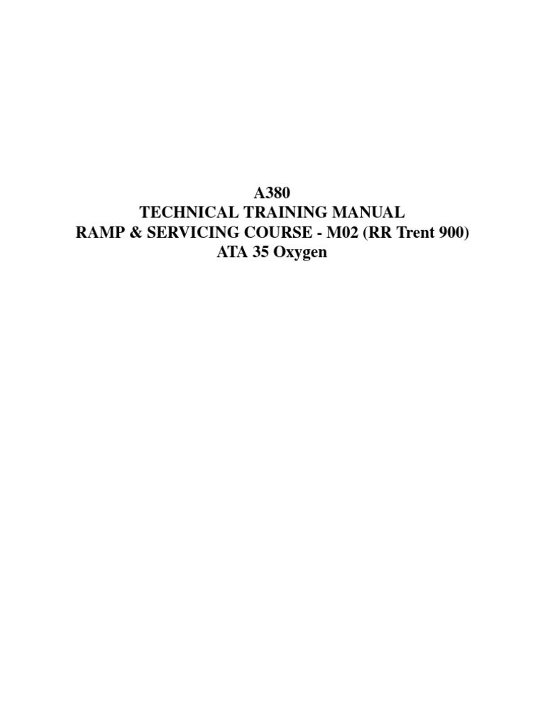 ATA 35 Oxygen PDF | PDF | Oxygen | Aviation