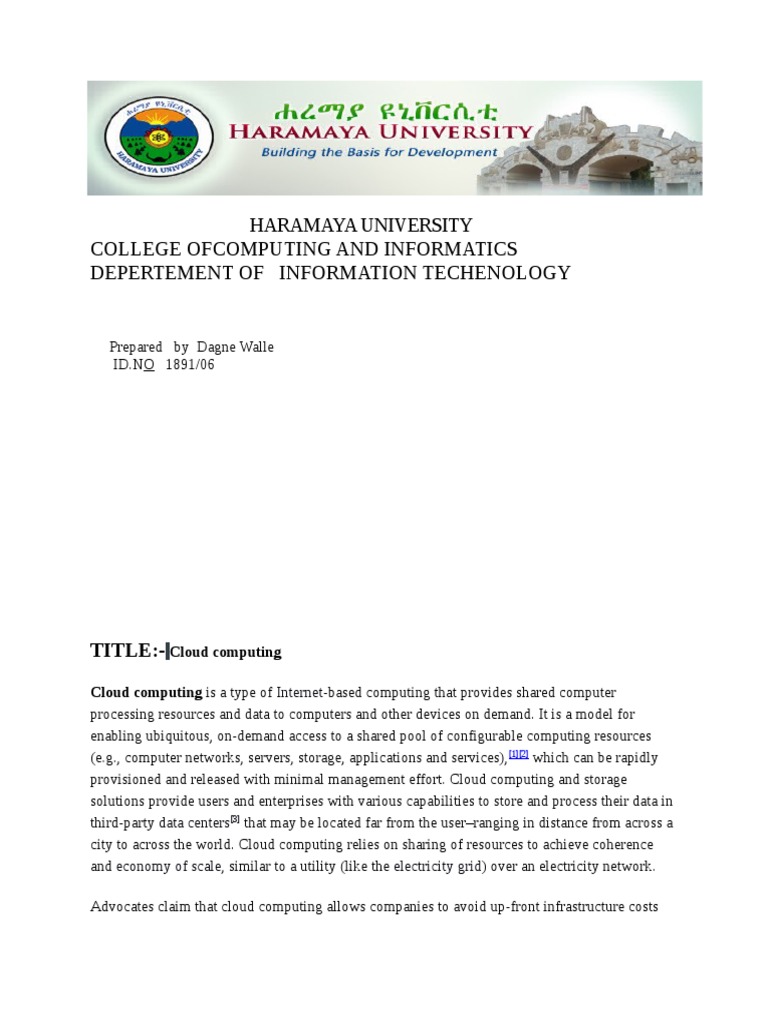 Haramaya University Cover11 | PDF | Data Mining | Proxy Server