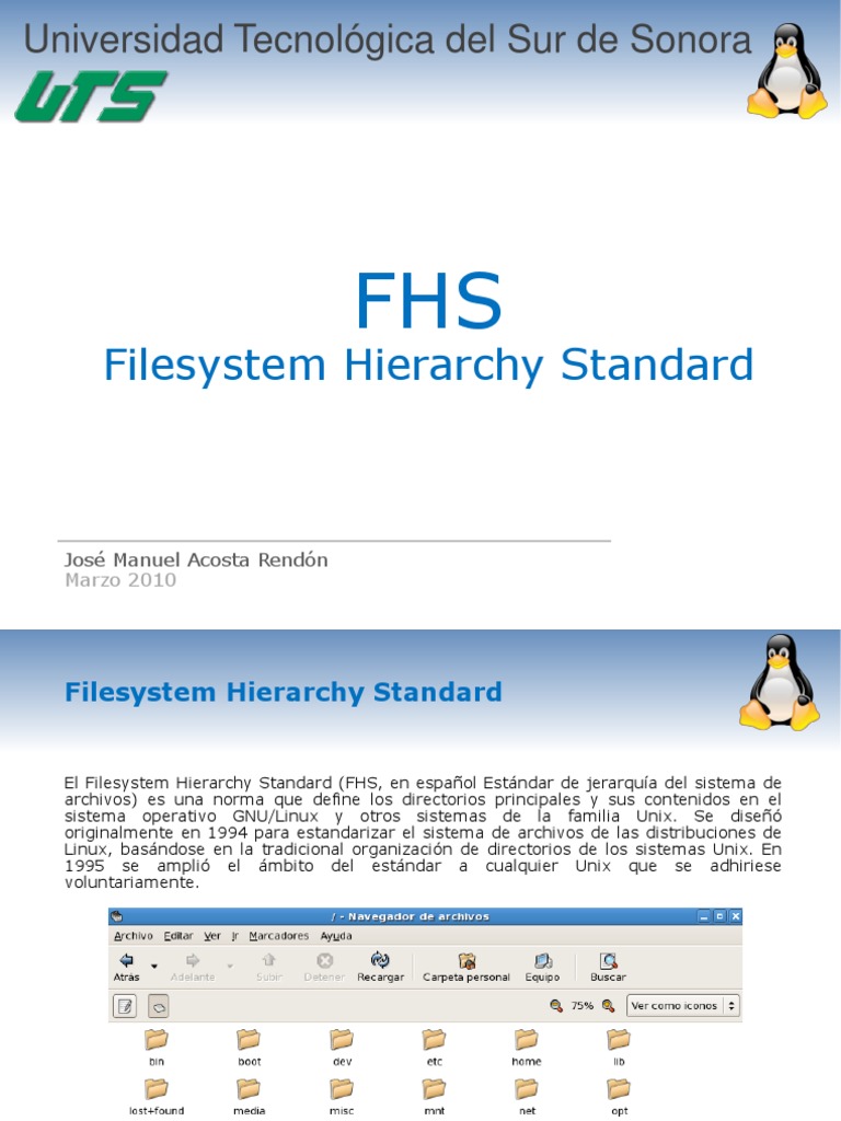Filesystem Hierarchy Standard Software Del Sistema Tecnología De Sistema Operativo