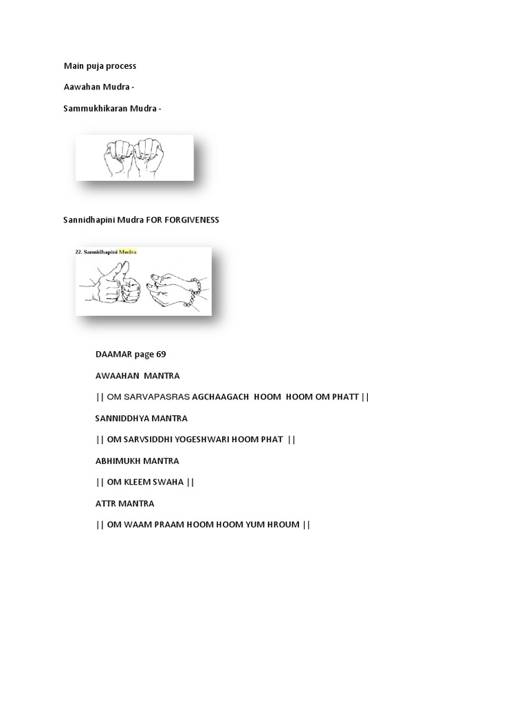 Main Puja Process | PDF | Religion & Spirituality