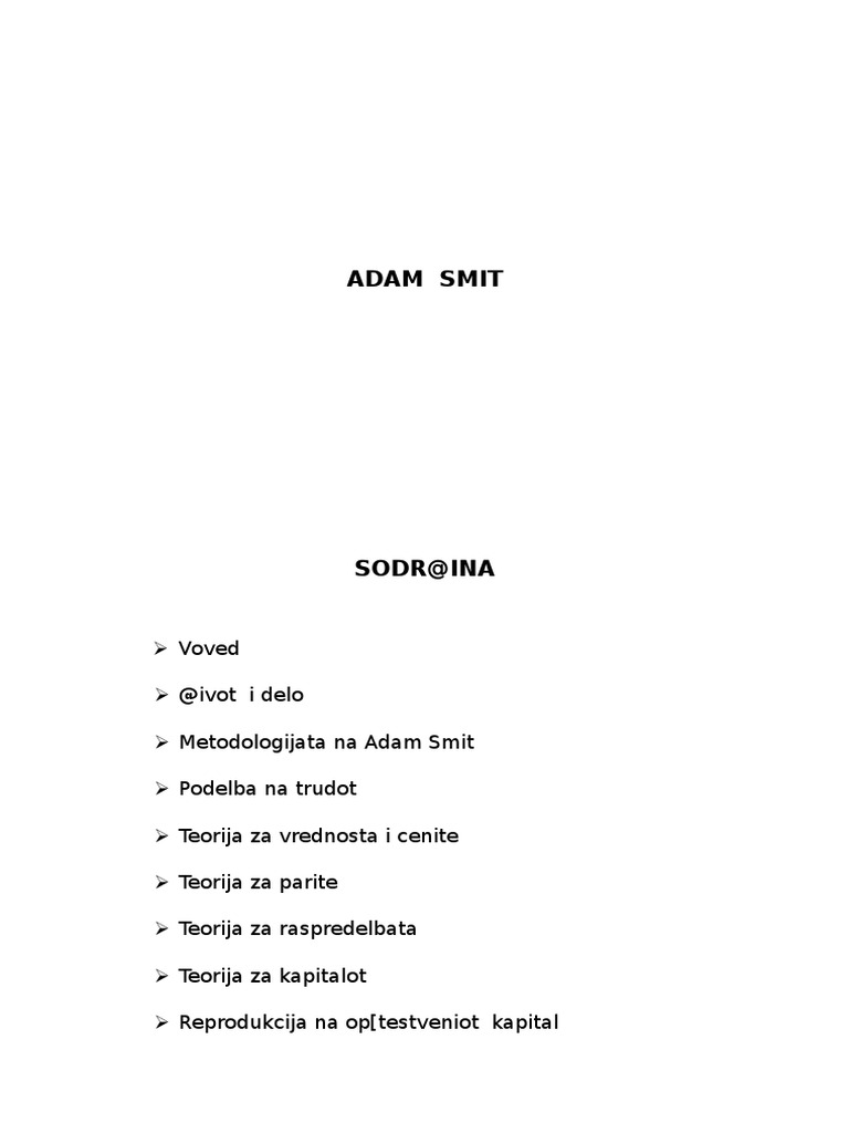 Adam Smit | PDF