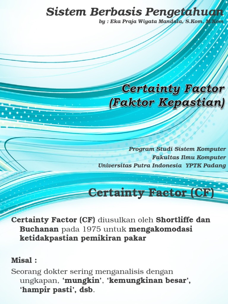 07.certainty Factor | PDF | Metode & Bahan Ajar