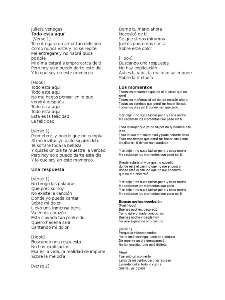 Letra de "A dónde va el viento" | PDF | Amor | Verdad