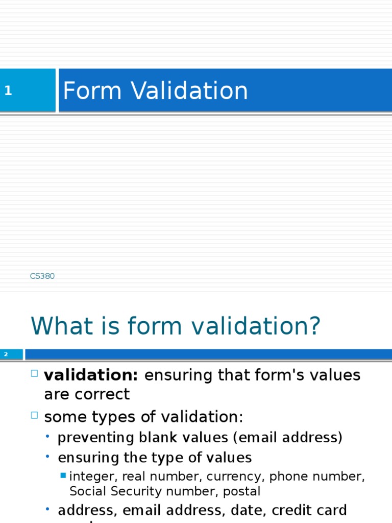 PHP Form Validation Basics | PDF | Regular Expression | Areas Of Computer Science