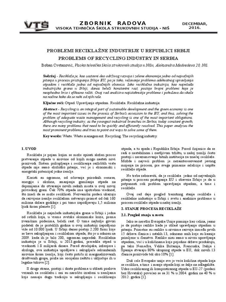 Zbornik Vts Nis 2016 Cvetanovic | PDF