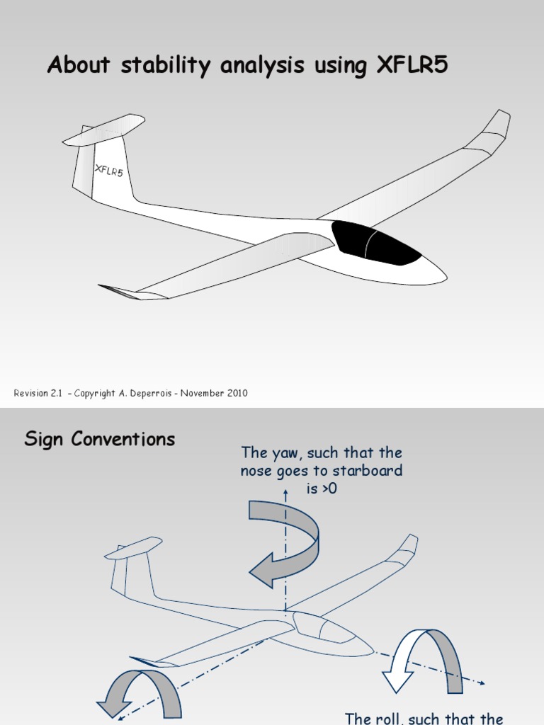 XFLR5_and_Stability_analysis.pdf | Flight Dynamics (Fixed Wing Aircraft ...