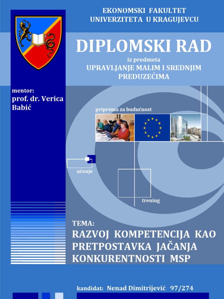 Diplomski rad - RAZVOJ KOMPETENCIJA KAO PRETPOSTAVKA JAČANJA KONKURENTNOSTI MSP