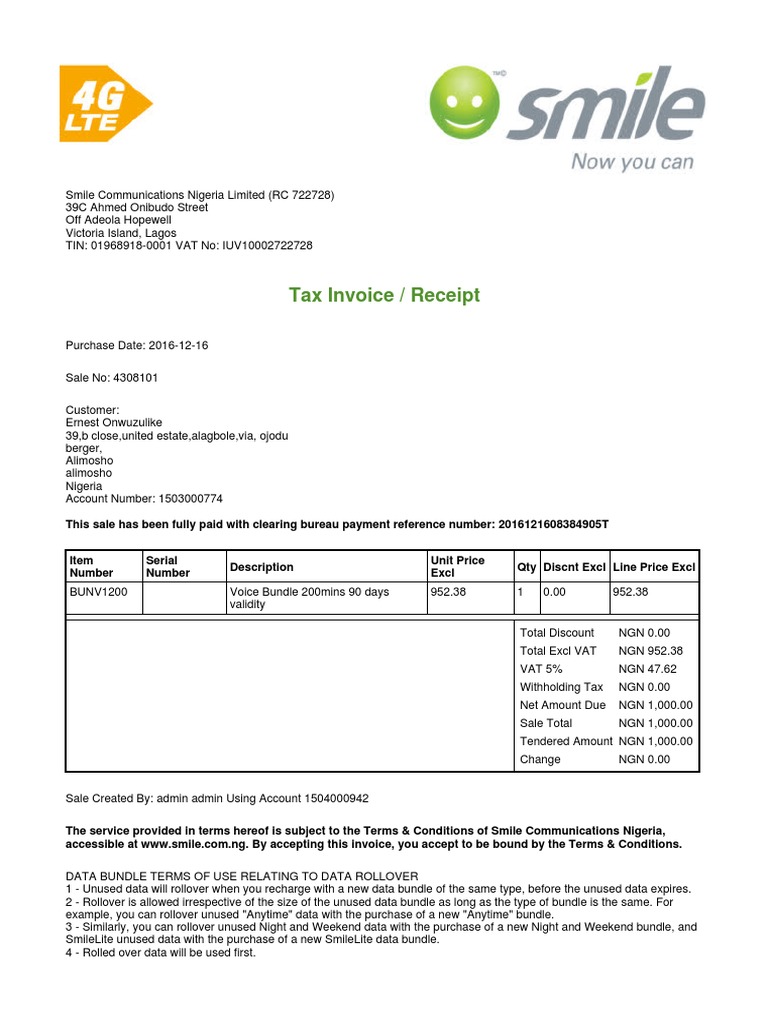 Smile Invoice or Quotation - 4308101 | PDF