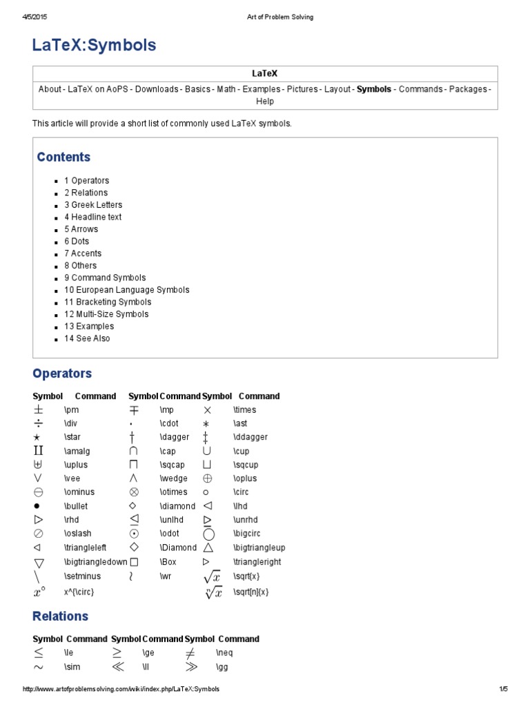 Art of Problem Solving | PDF | Bracket | Greek Alphabet
