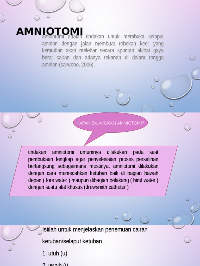 Prosedur dan Indikasi Amniotomi | PDF