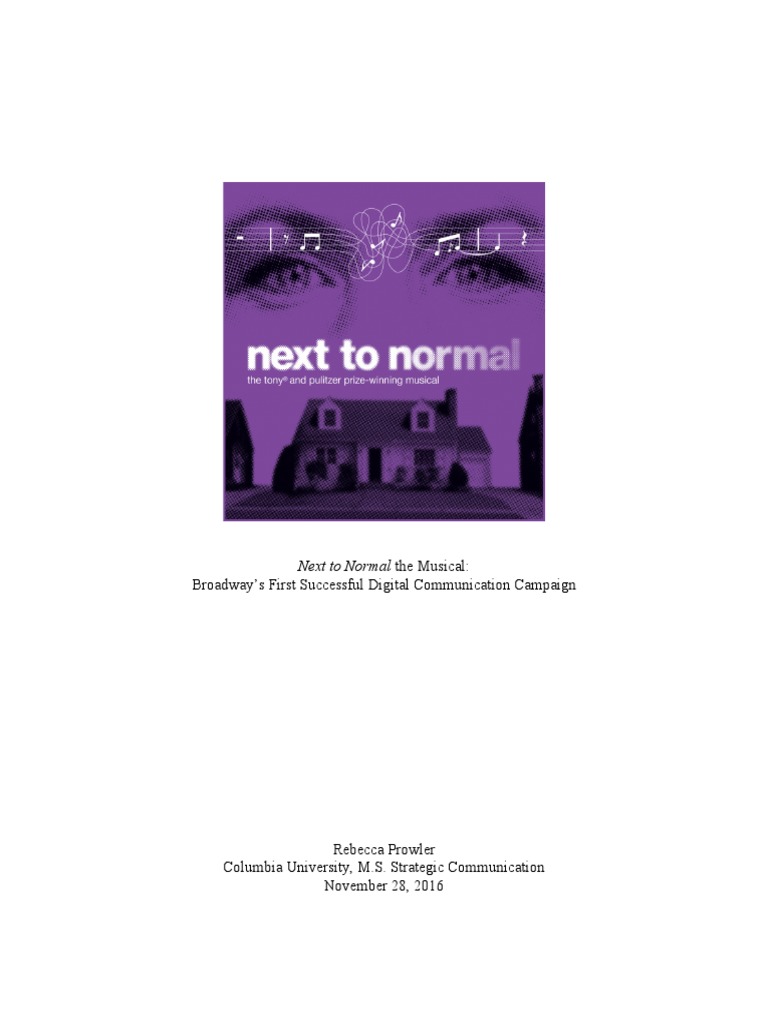 Next To Normal The Musical: Broadway's First Successful Digital ...