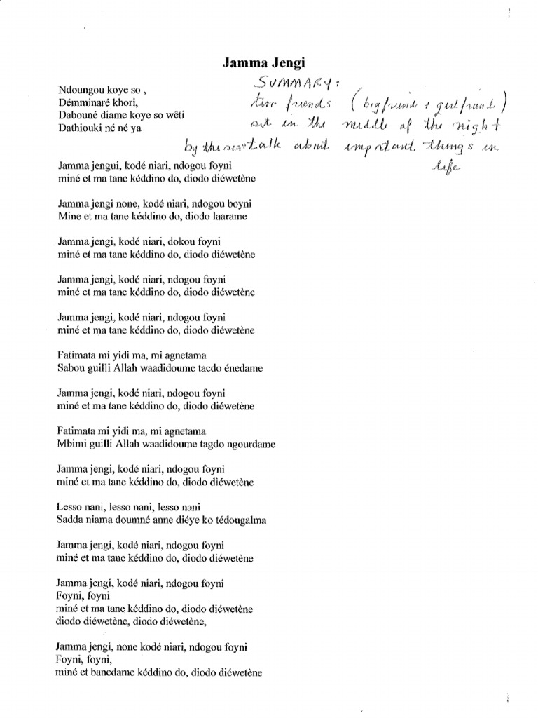 African Song Lyrics | PDF