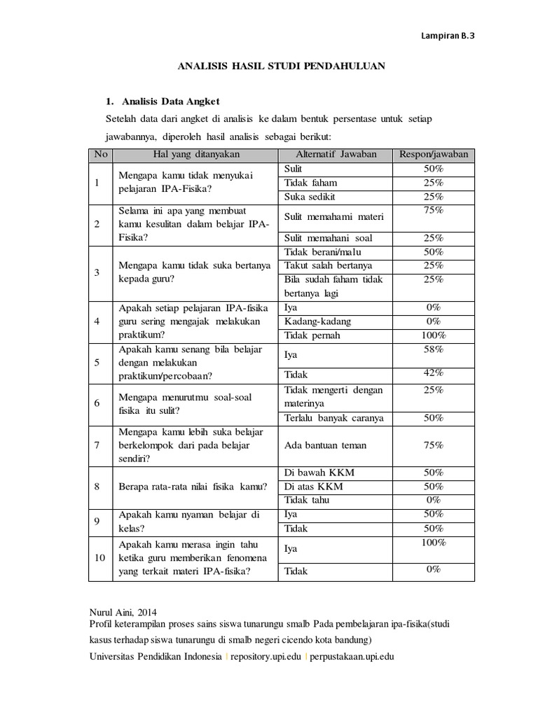 Angket Analisis Data | PDF