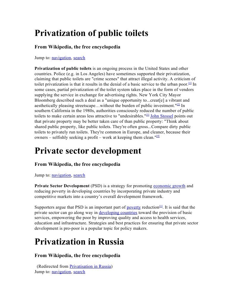 Privatization in Diff. Sectors of World | PDF | Privatization | Public ...