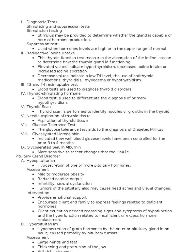 Endocrine System Diagnostic Text and Some Diseases | PDF | Thyroid ...